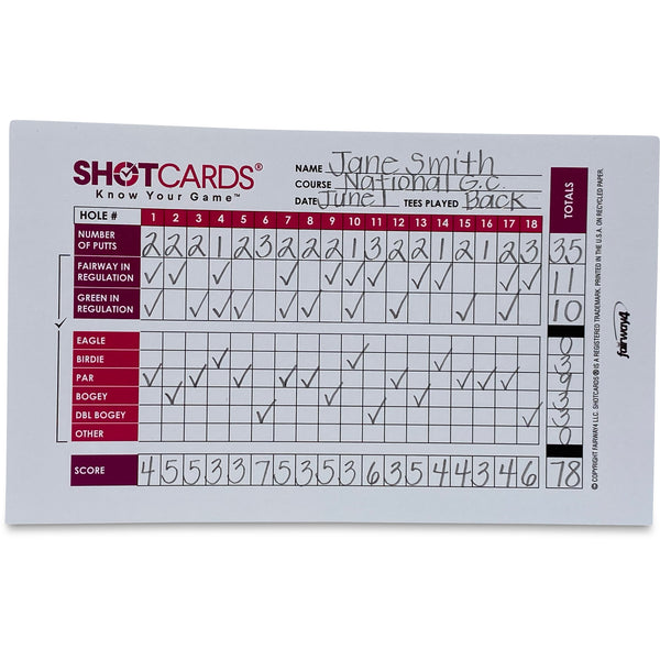Golf Shot and Stat Tracking Scorecards - Track Your Golf Stats ...